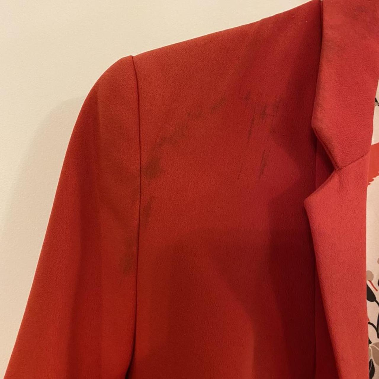NEXT RED TAILORED BLAZER. Small stain on shoulder... - Depop