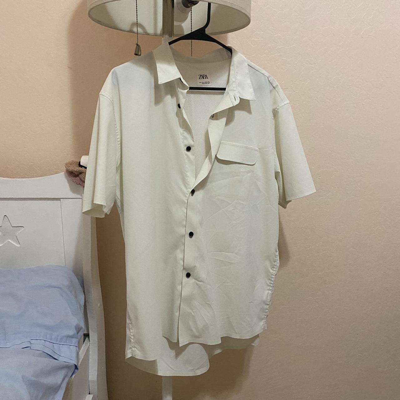 cream button up - Depop