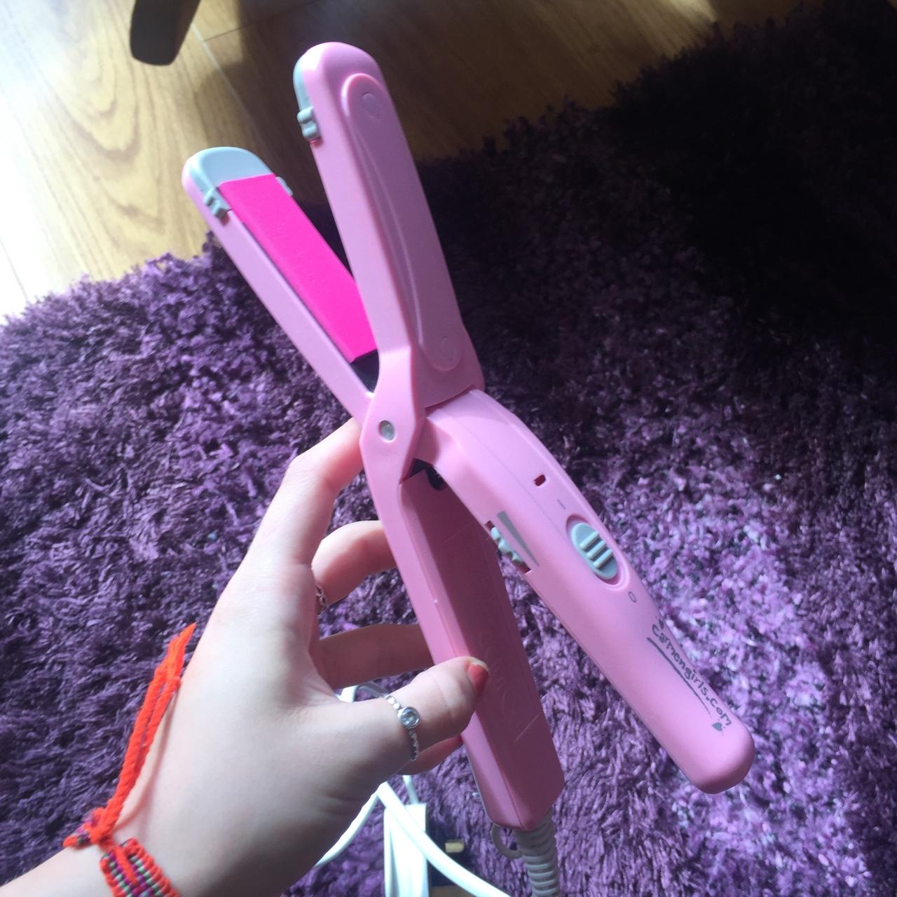 Mini pink hair straighteners from carmengirls.com:)... - Depop