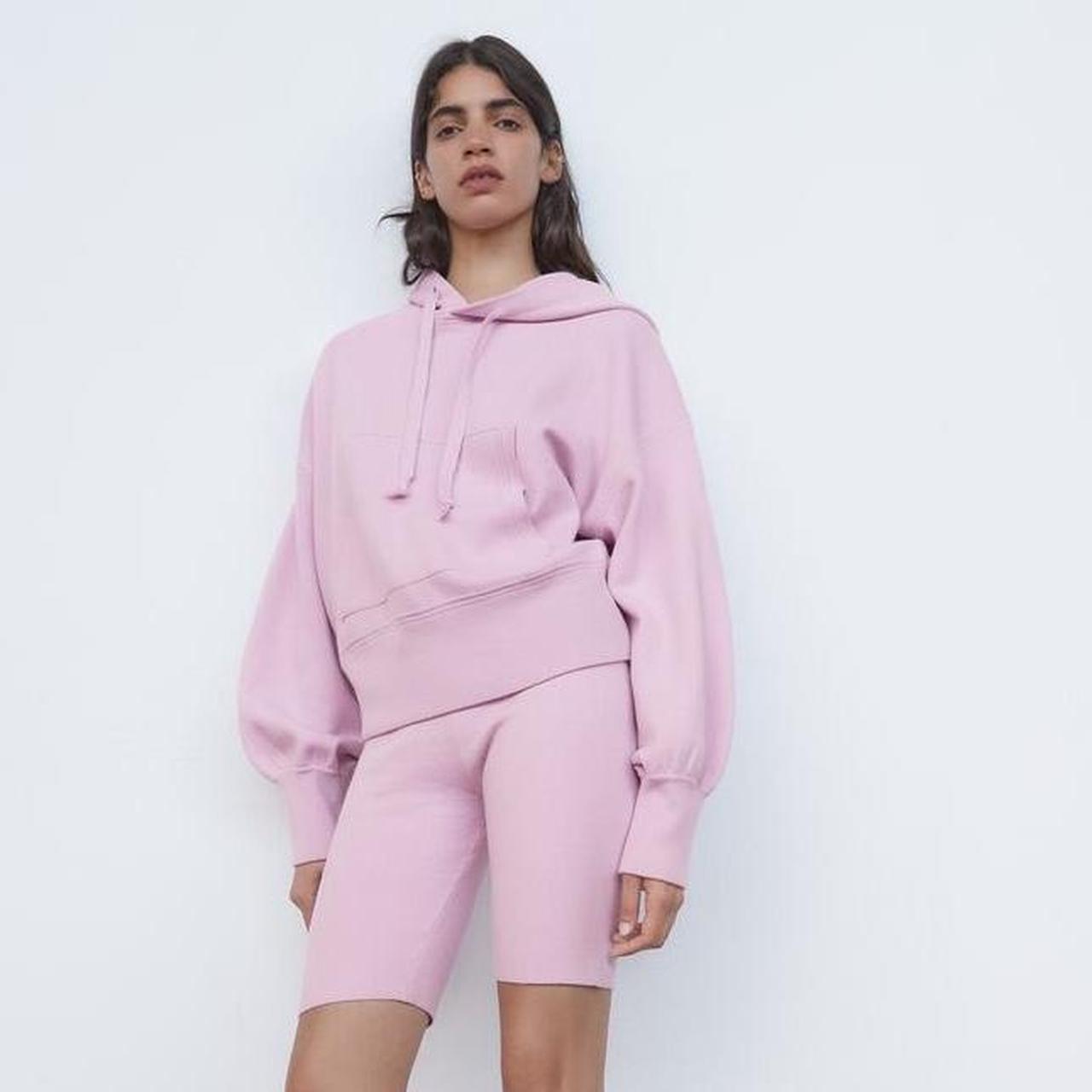 Zara Balloon Sleeve Pink Jumper Worn once - Depop