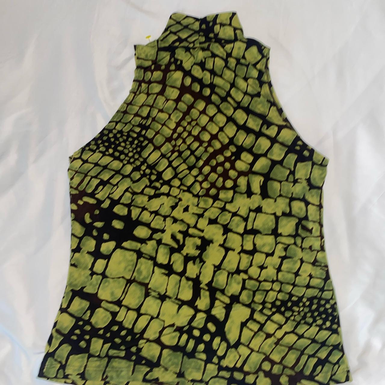 Animal Print tight turtle neck top #turtleneck... - Depop