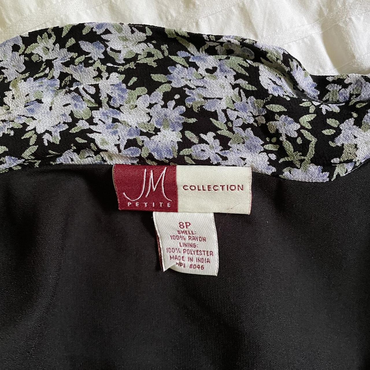 JM Collection collared purple + green + black +... - Depop