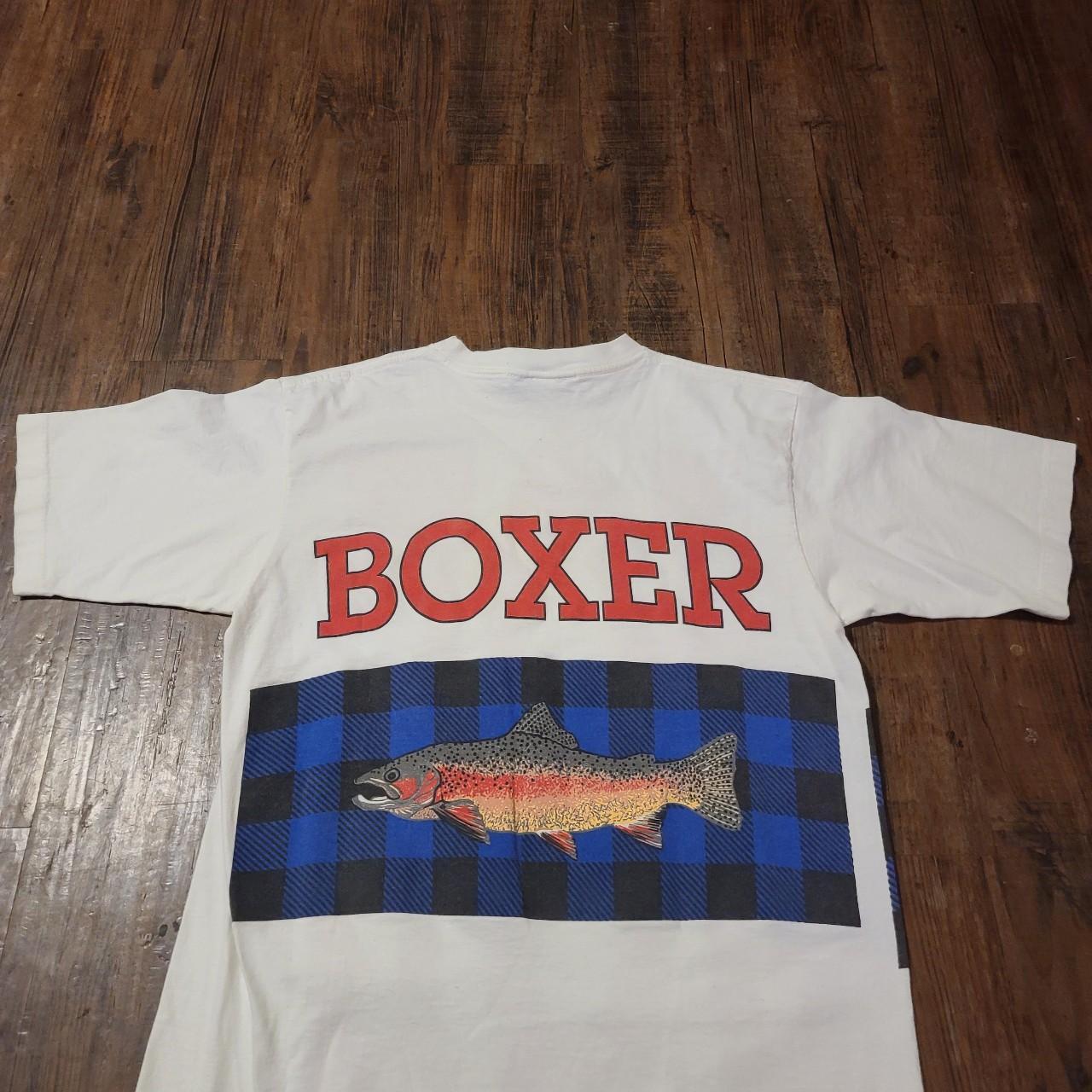 Vintage 90s Joe Boxer Big Trout print super thick... - Depop