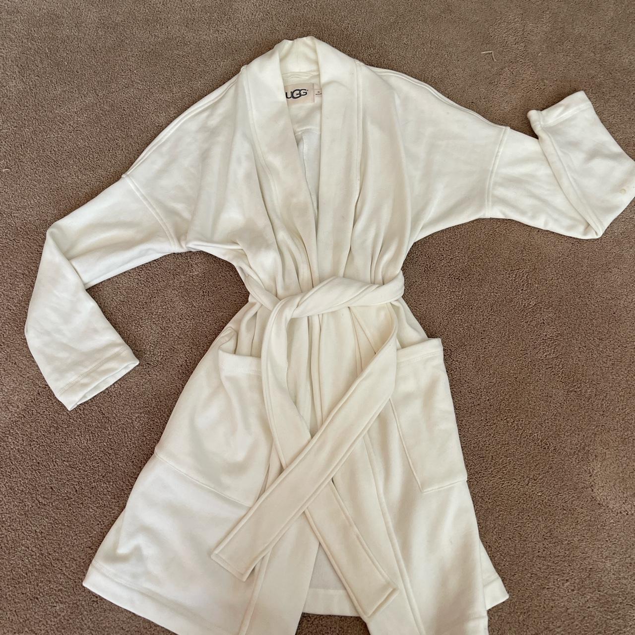 Ugg robe. Cream color. Few stains on the front as... - Depop