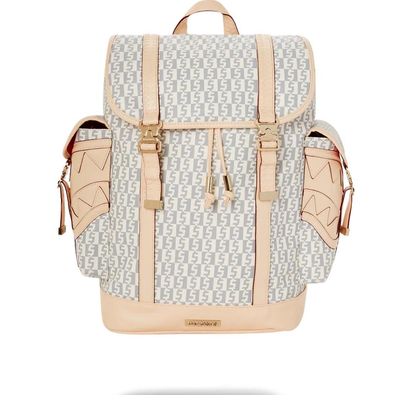 Sprayground Men's White and Cream Bag | Depop