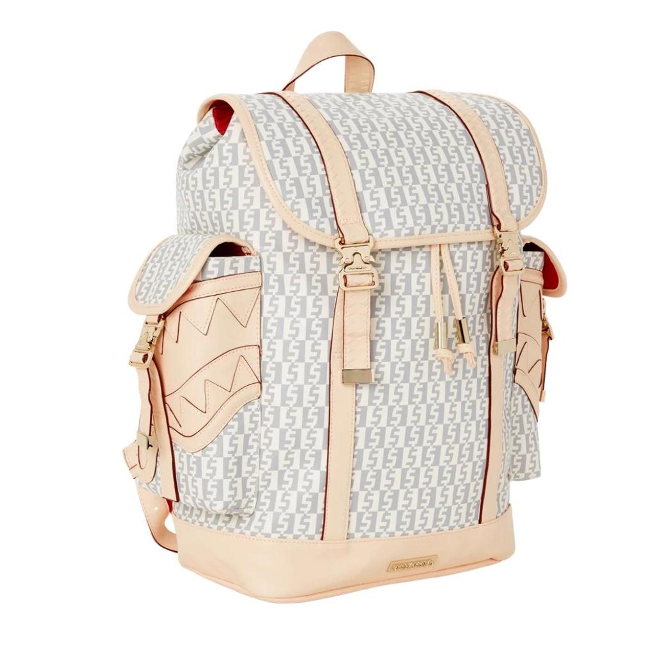 Sprayground Men's White and Cream Bag | Depop