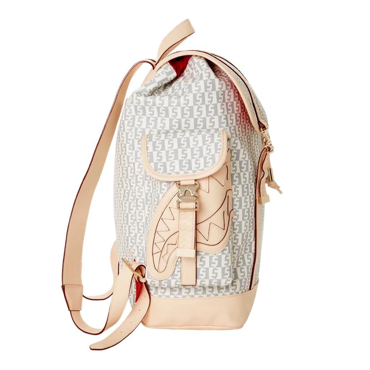 Sprayground Men's White and Cream Bag | Depop