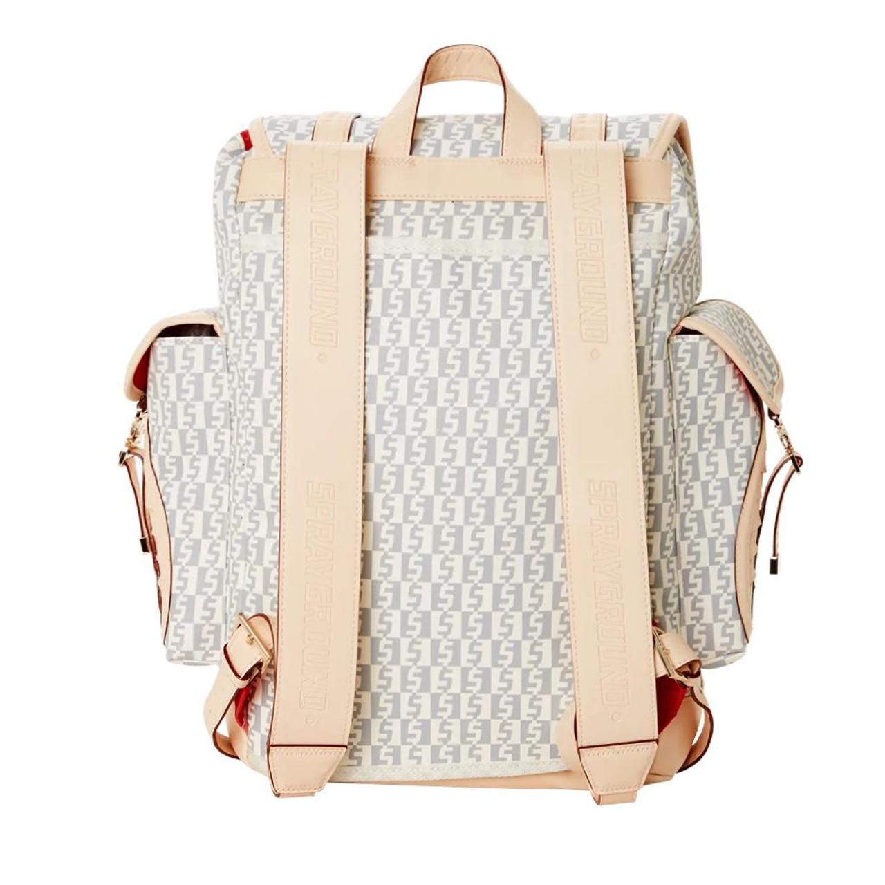 Sprayground Men's White and Cream Bag | Depop