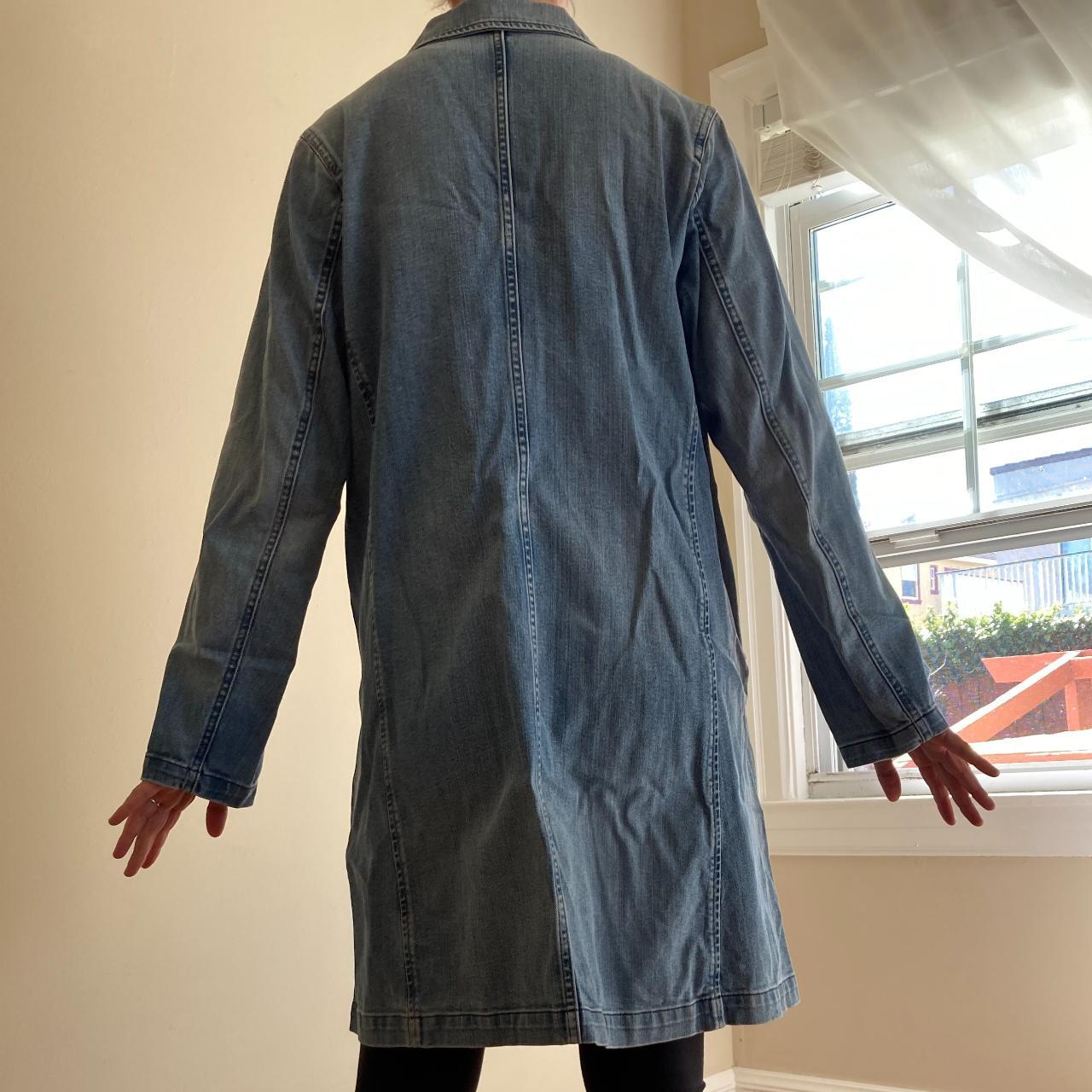 Cute Muji 🔷 light blue 🔷 denim duster with a... - Depop
