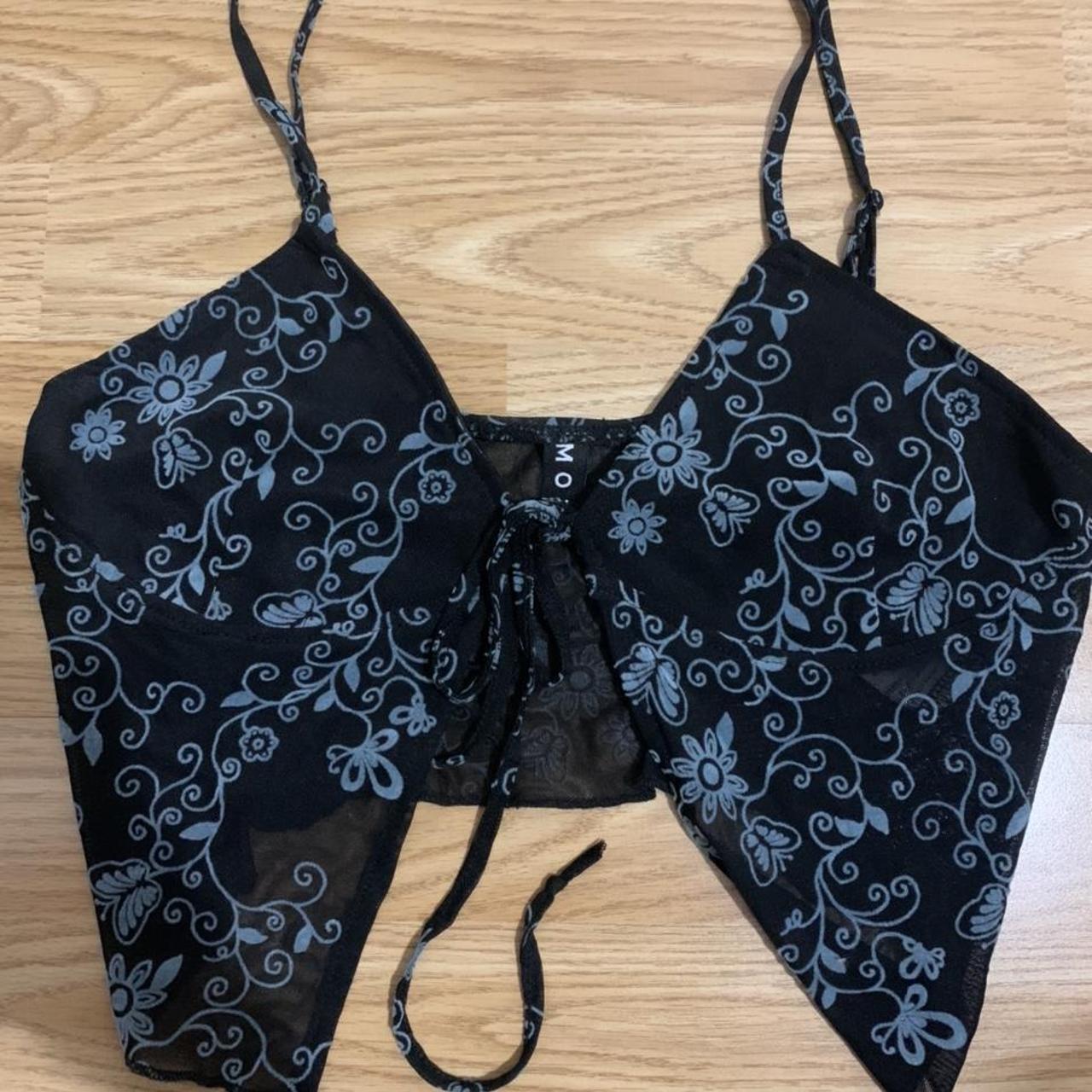 Motel rocks Rumak cami top in butterfly vine flock... - Depop