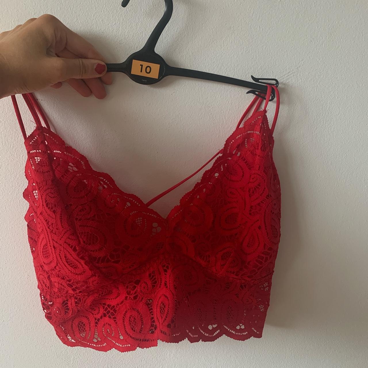 VICTORIAS SECRET RED BRALET Perfect condition - Depop