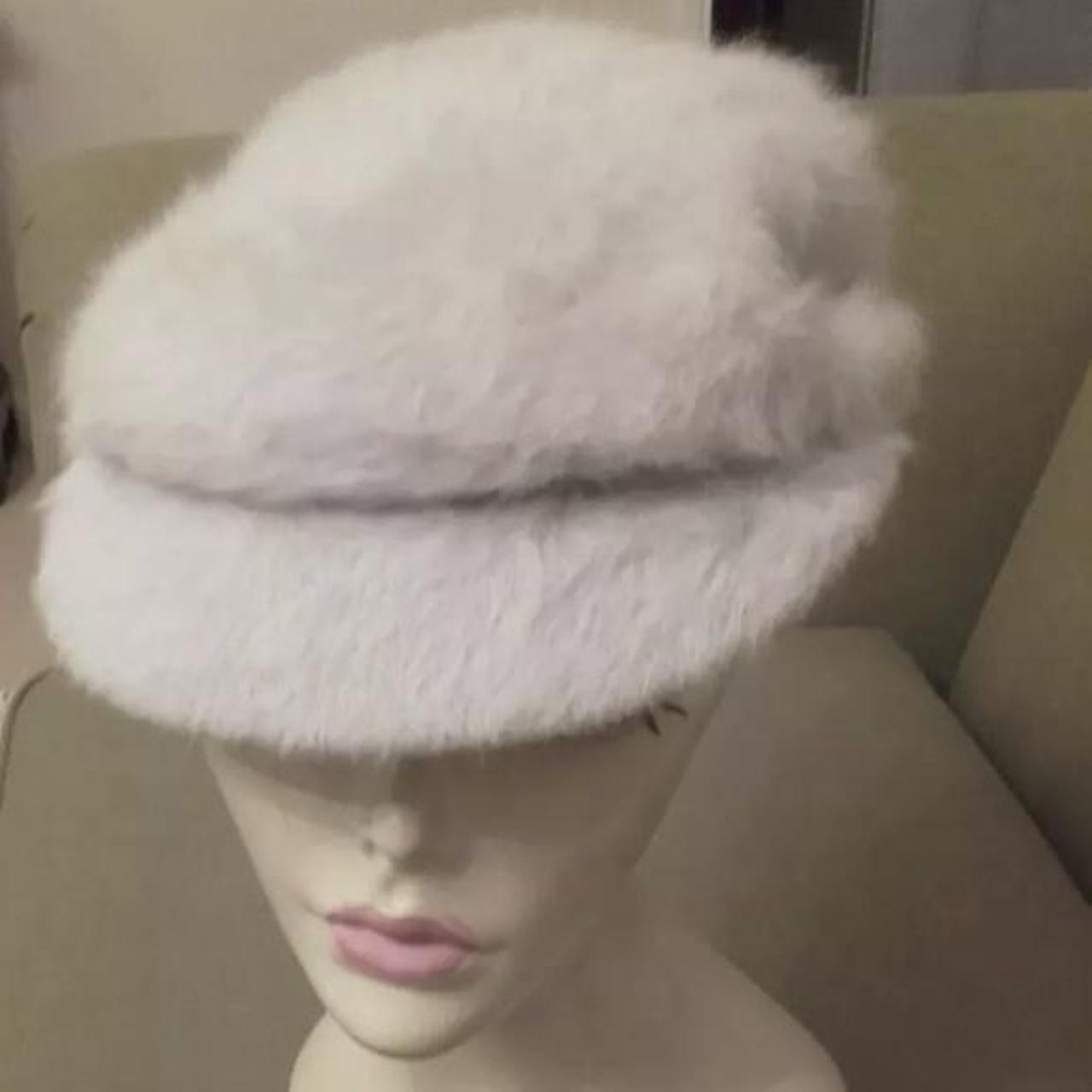 blue/grey kangol angora cap furgora enfield. size... - Depop