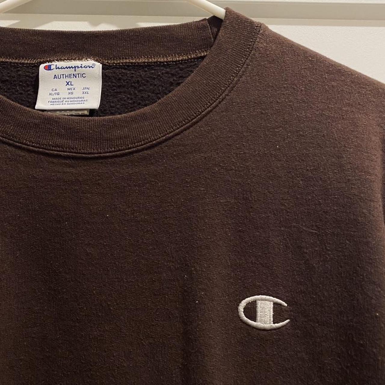 Vintage- style Brown XL champion crew perfect for... - Depop