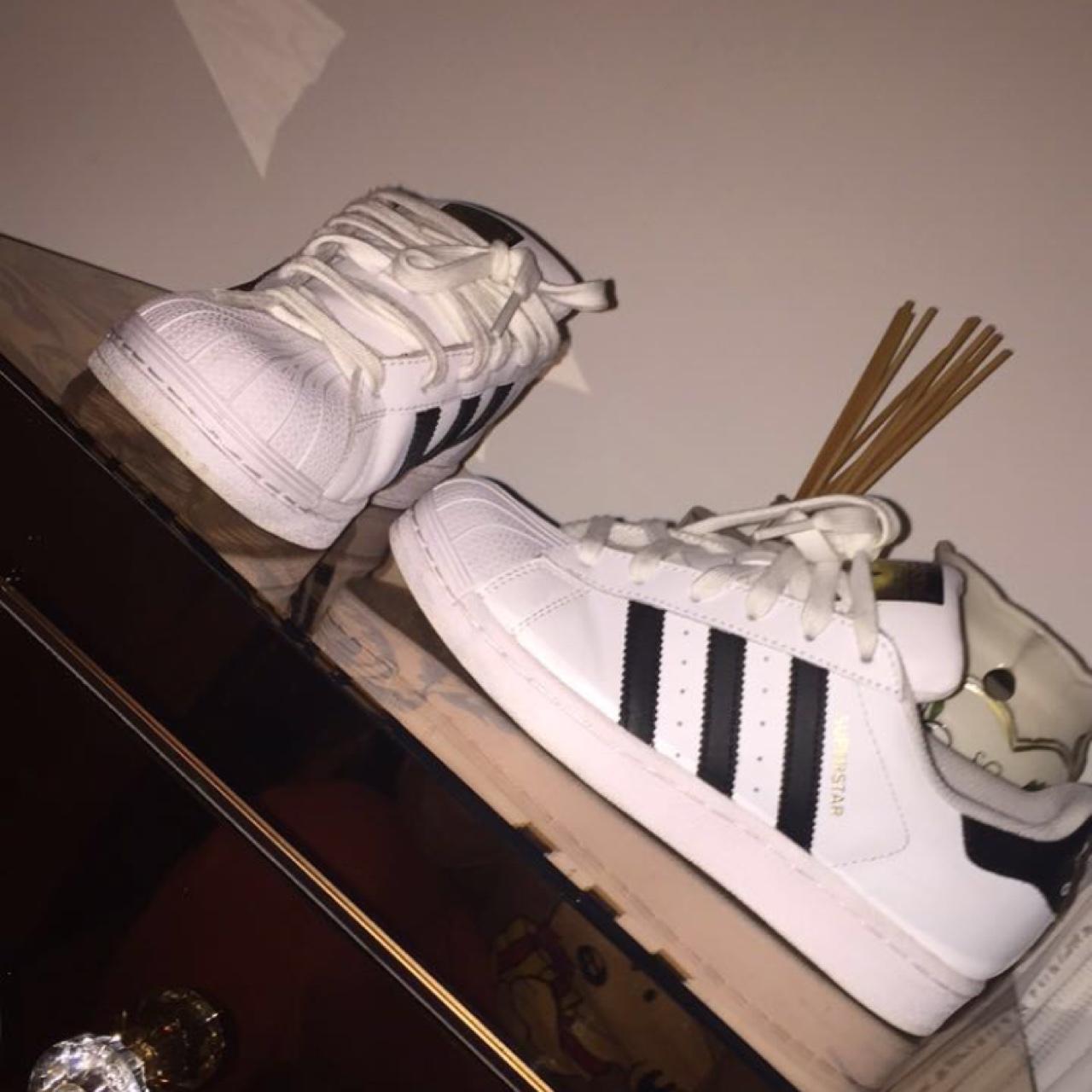 Adidas shell toe trainers worn a handful of times... - Depop