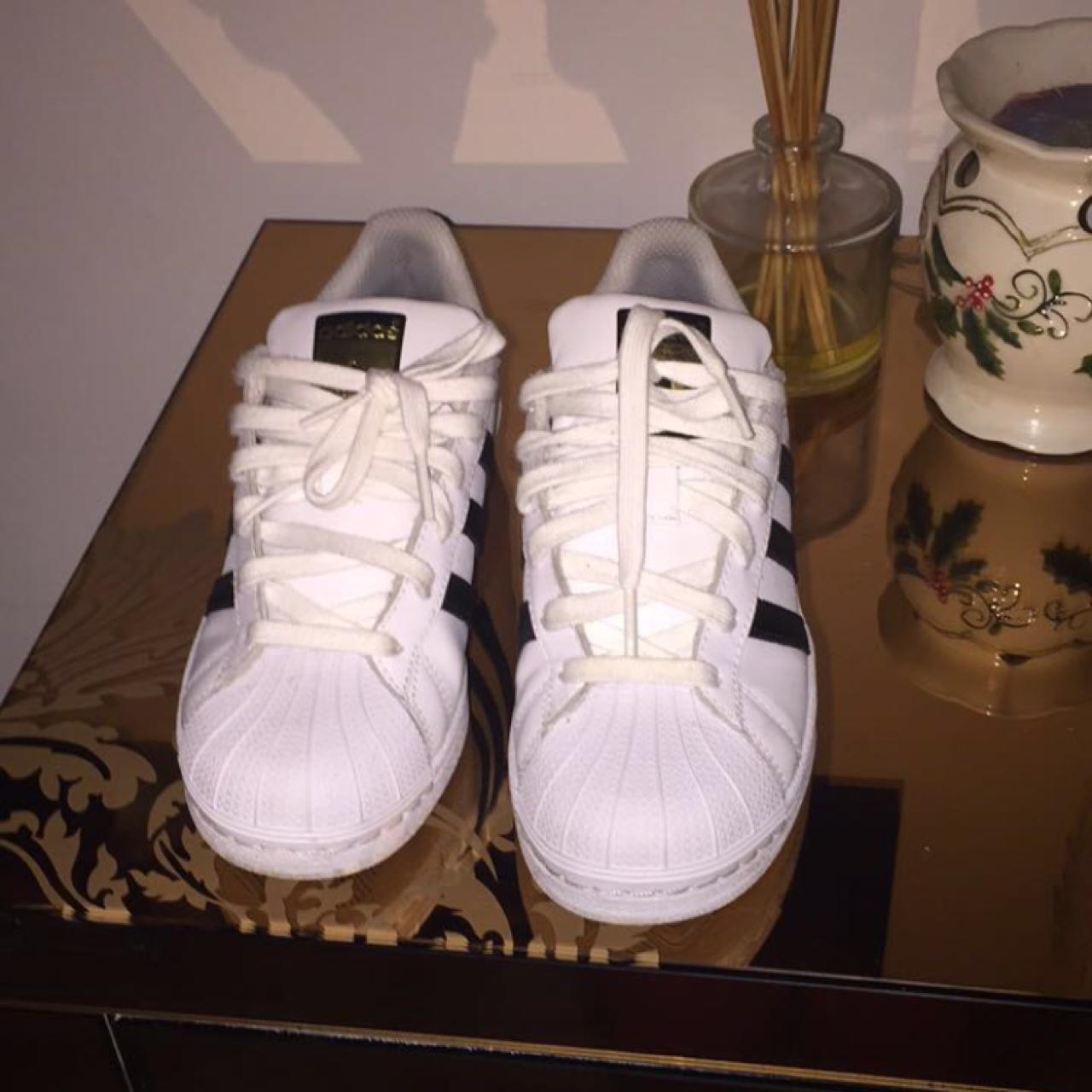Adidas shell toe trainers worn a handful of times... - Depop
