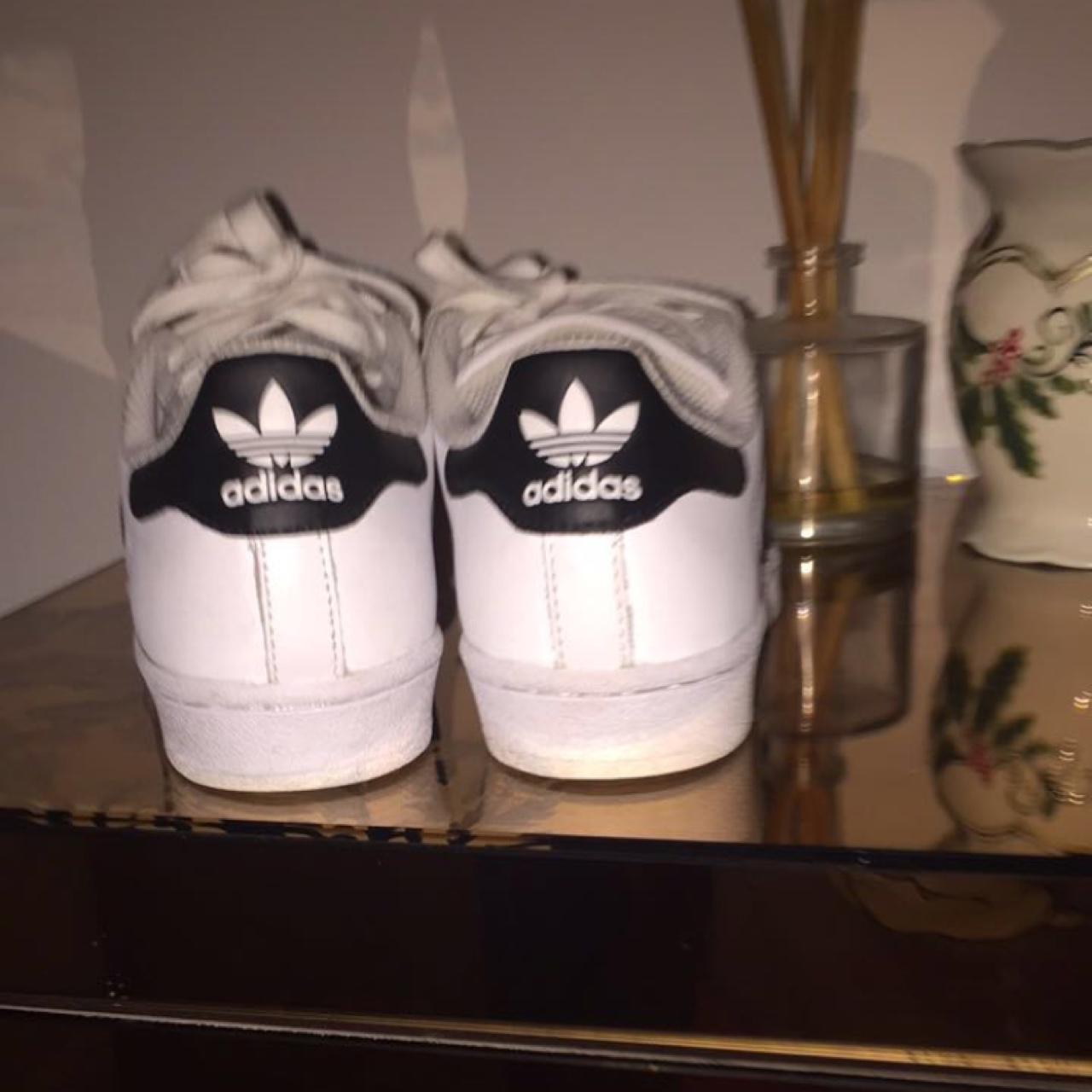 Adidas shell toe trainers worn a handful of times... - Depop