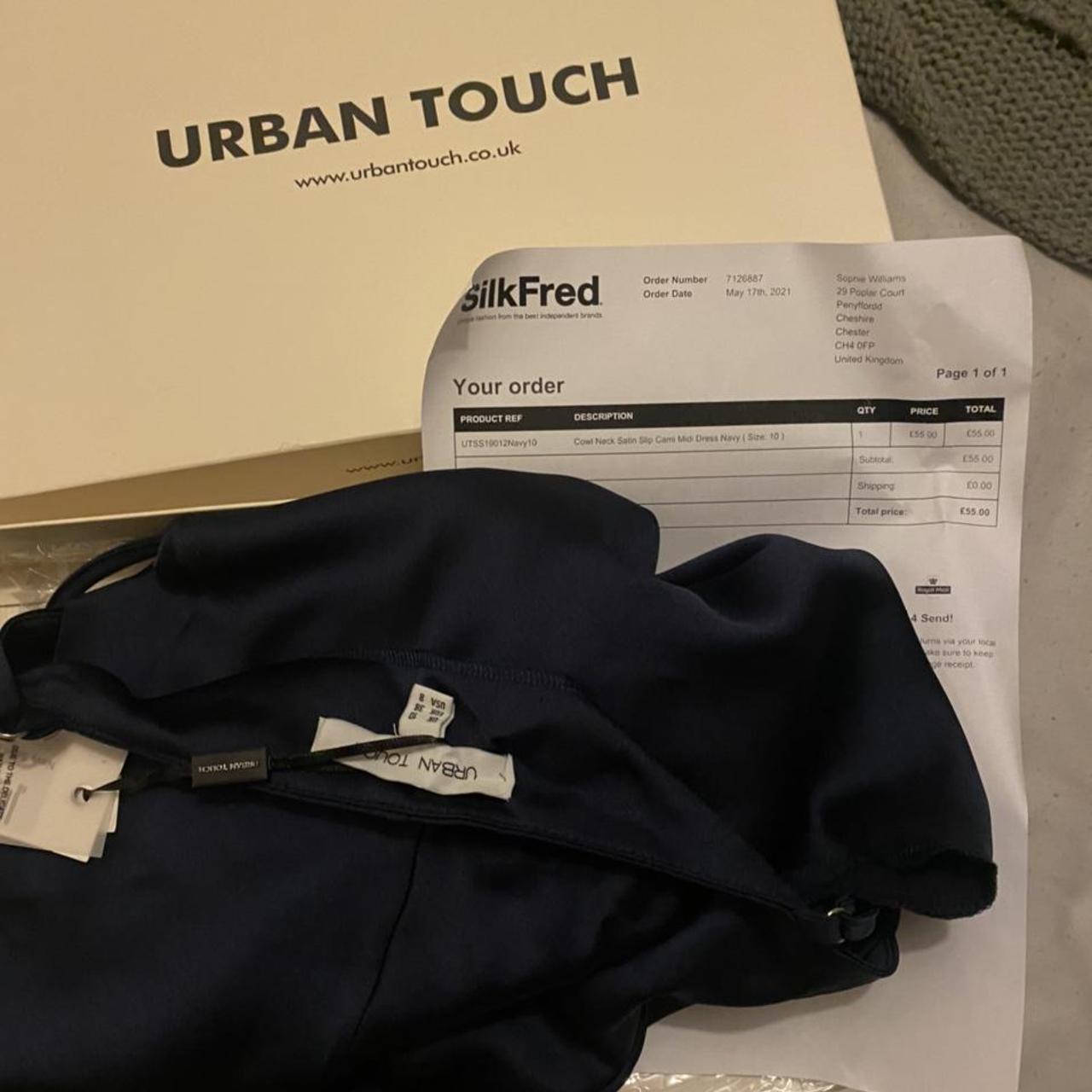 Silk Fred Cowl Neck Dress Satin Size 10 Paid... - Depop