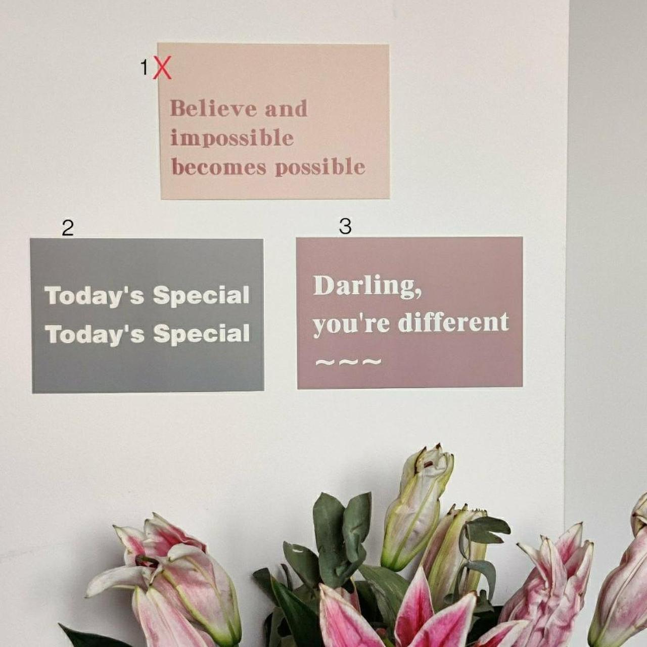 Text series colour postcard, small decorative card -... - Depop