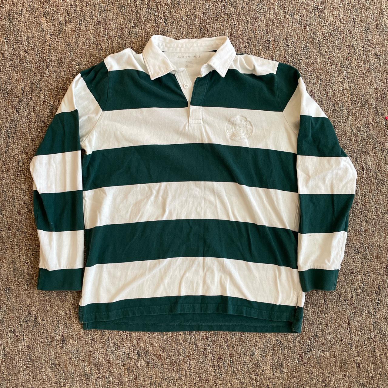 American Eagle Rugby shirt Condition: Almost new,... - Depop