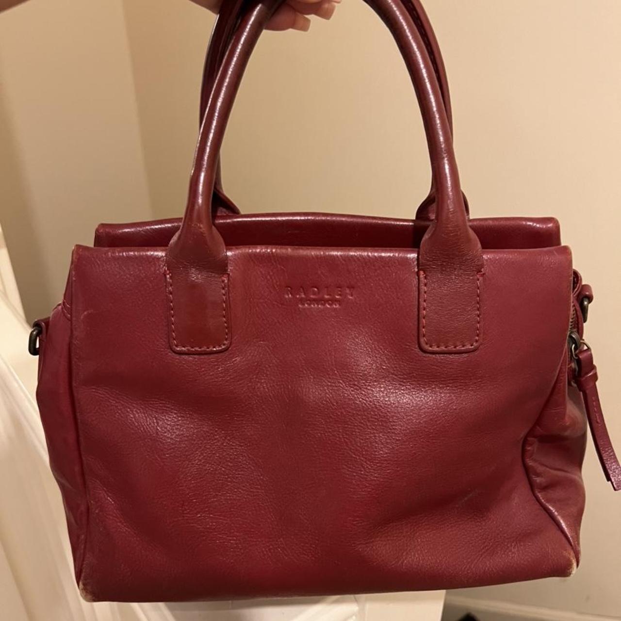 Red Radley Handbag • Genuine • Has back pocket & 3... - Depop