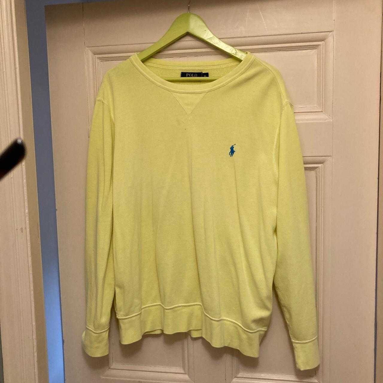 Polo Ralph Lauren - Sweatshirt - Yellow - Size XL... - Depop