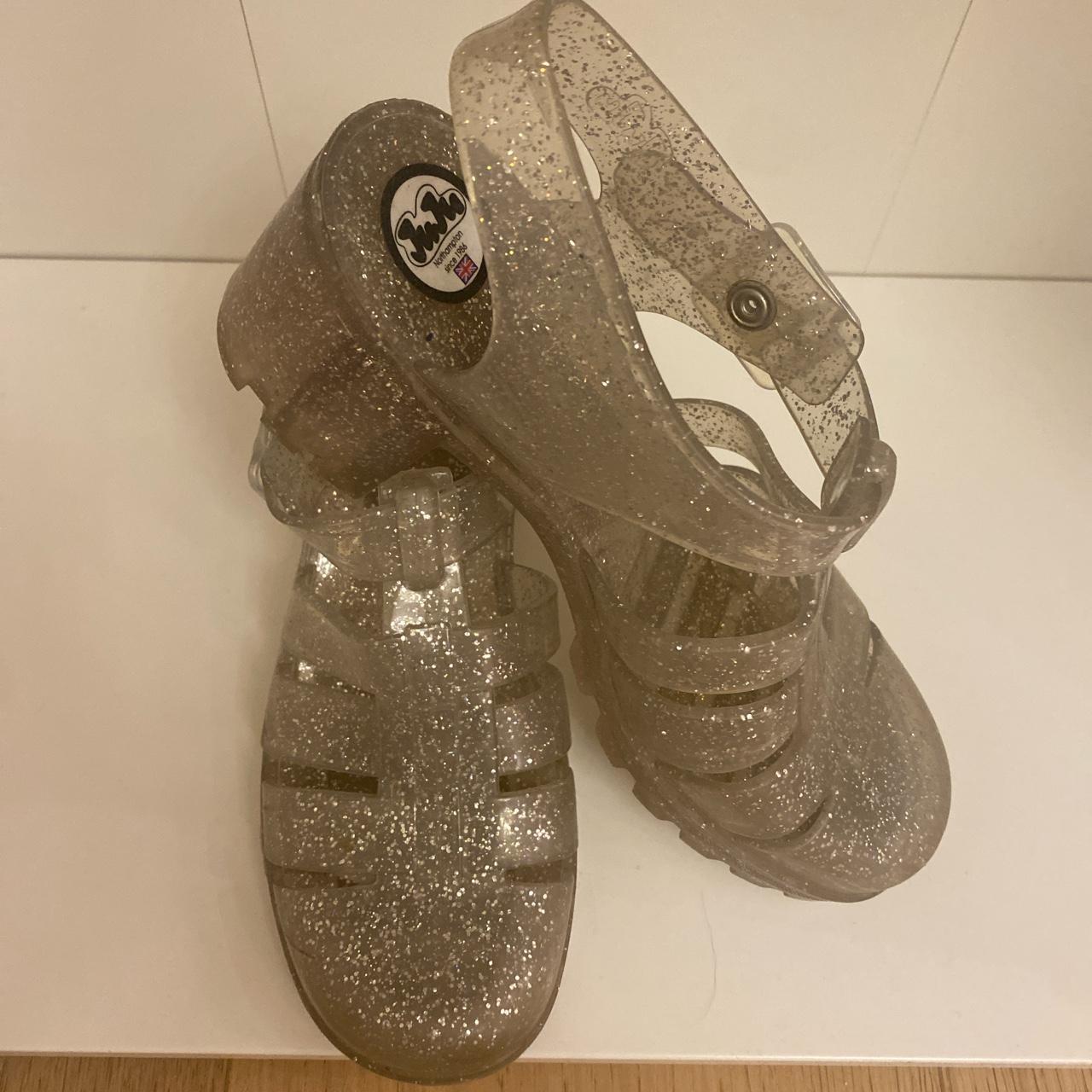 clear sparkle juju jellies #jellyshoes #juju - Depop
