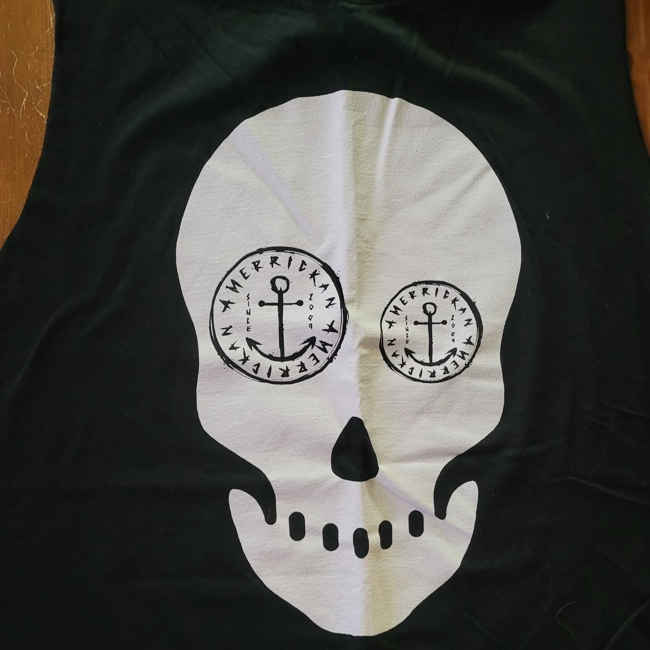 Sleeveless Amerrickan skull shirt size large never... - Depop