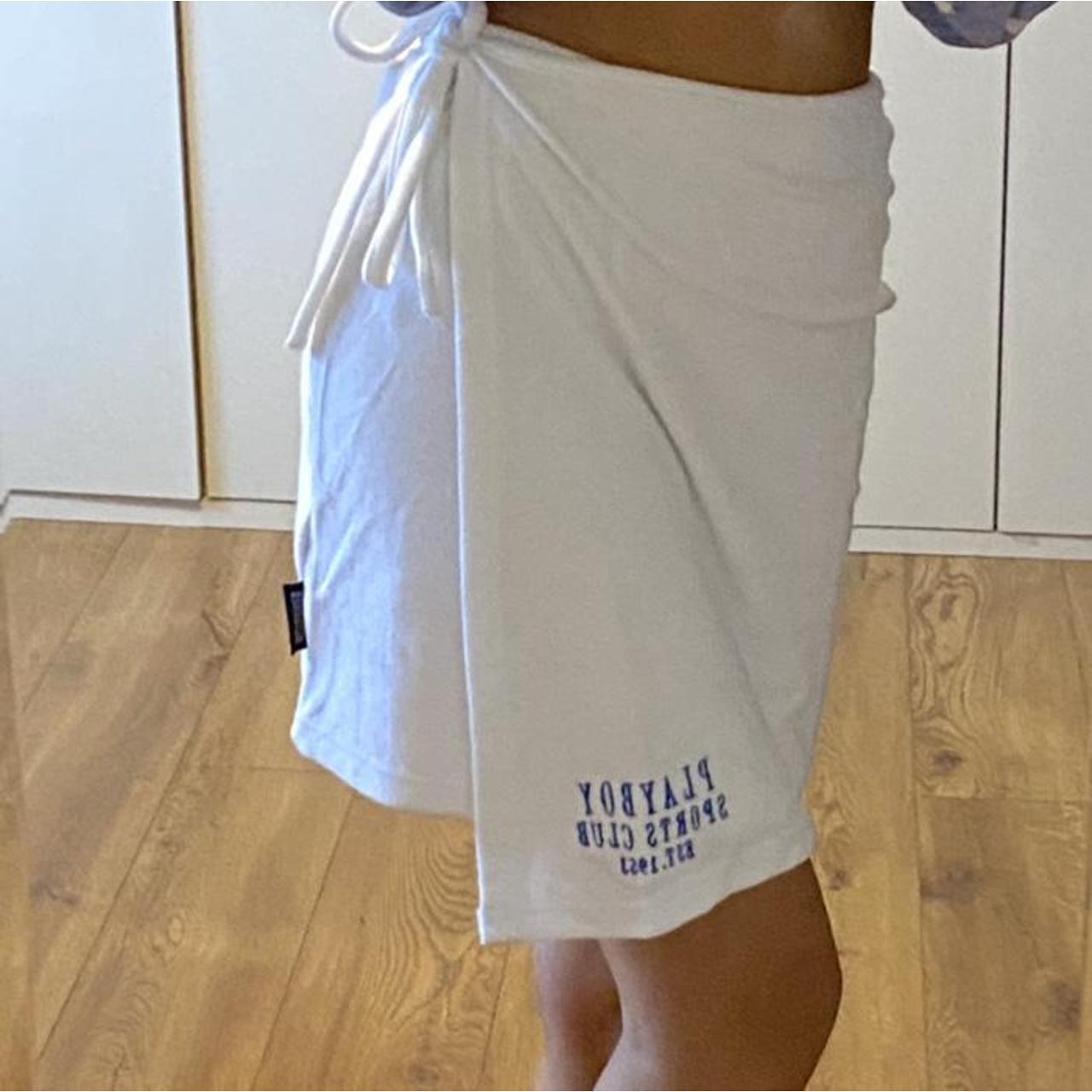 playboy x missguided white towelling sports... - Depop