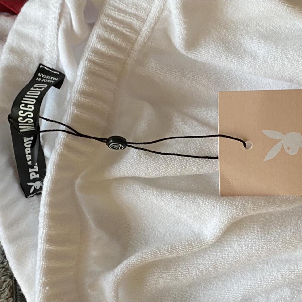 playboy x missguided white towelling sports... - Depop