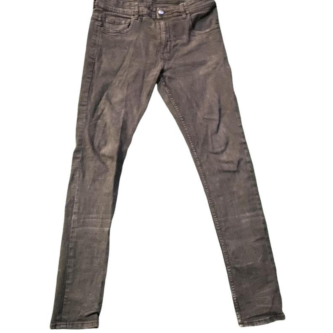 Super Skinny Black Jeans ( they have a waxed look... - Depop