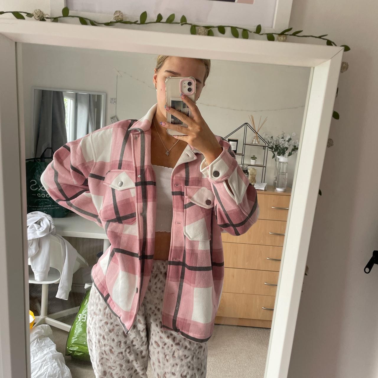 Selling this pink shacket from PrettyLittleThing In... - Depop
