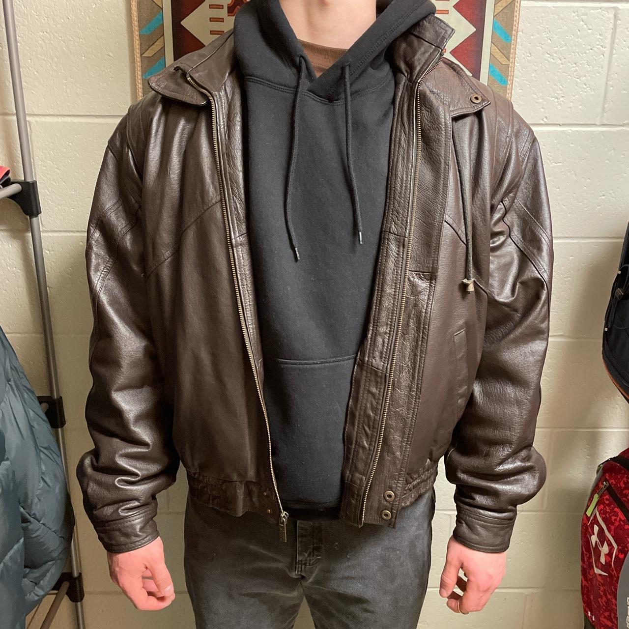 Brown Wilda Leather Jacket Vintage Model 6’0... - Depop