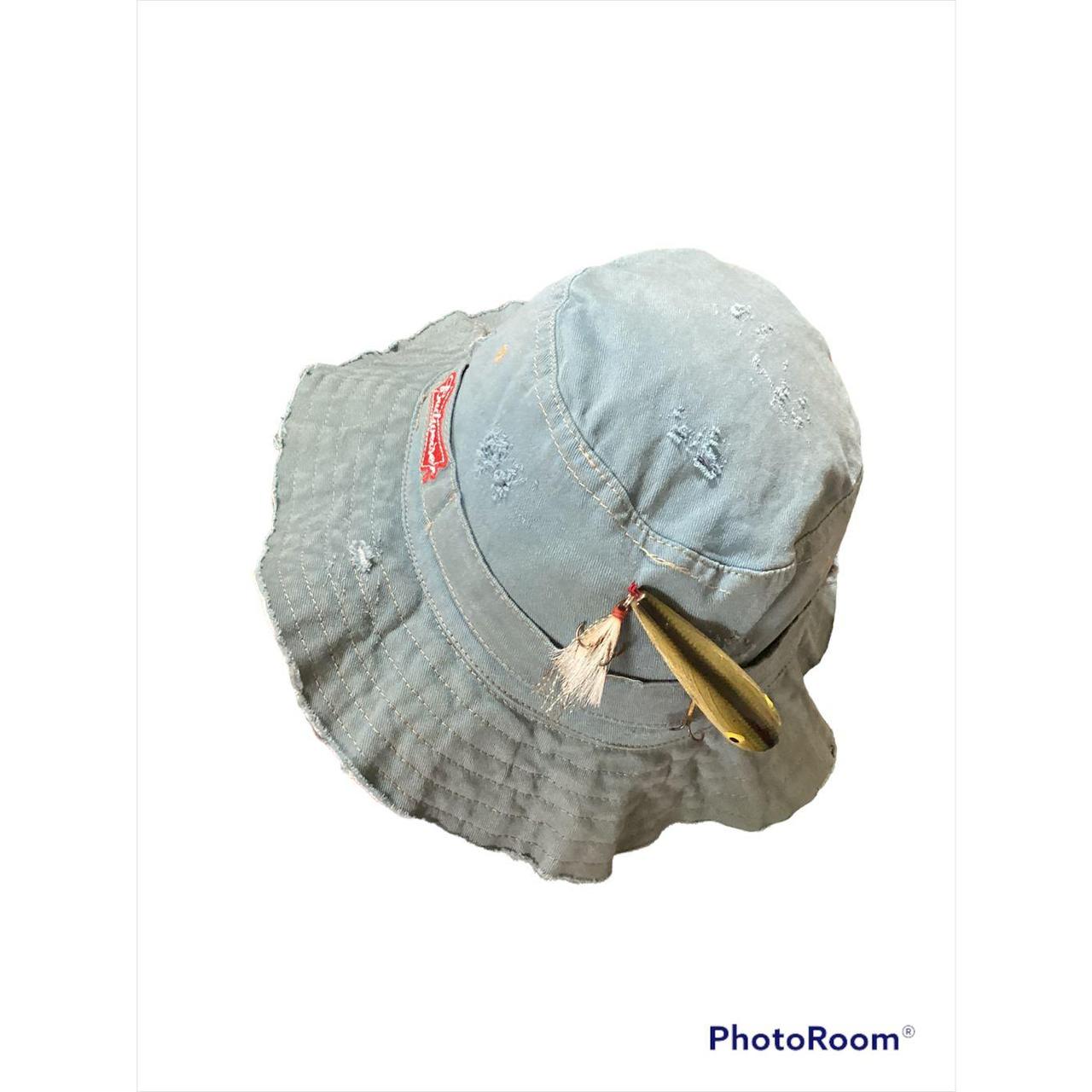 Great DISTRESSED Budweiser Bucket Hat,with attached... - Depop