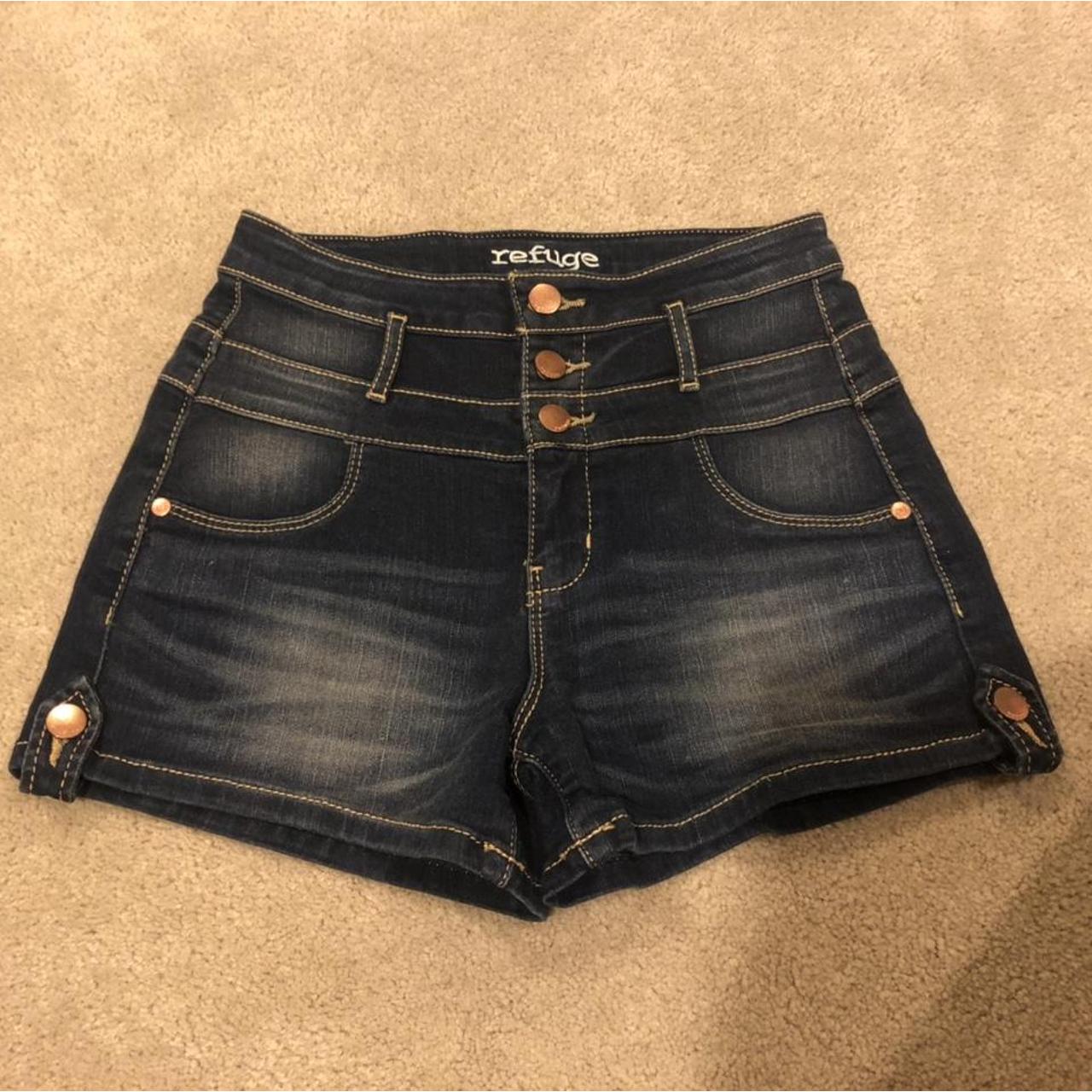 💙 High waisted button up shorts by Refuge.... - Depop