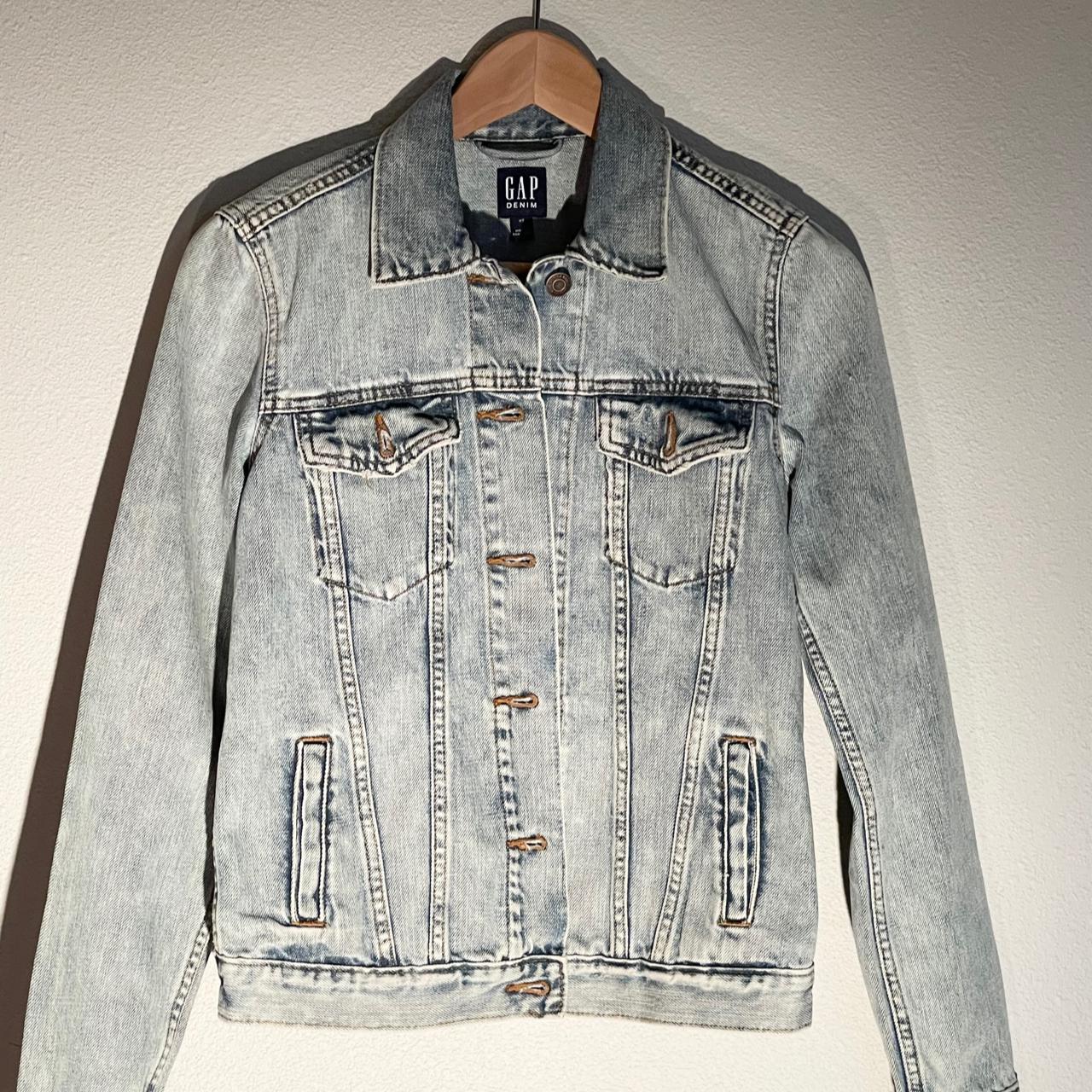 Gap denim jacket washed blue color - Depop