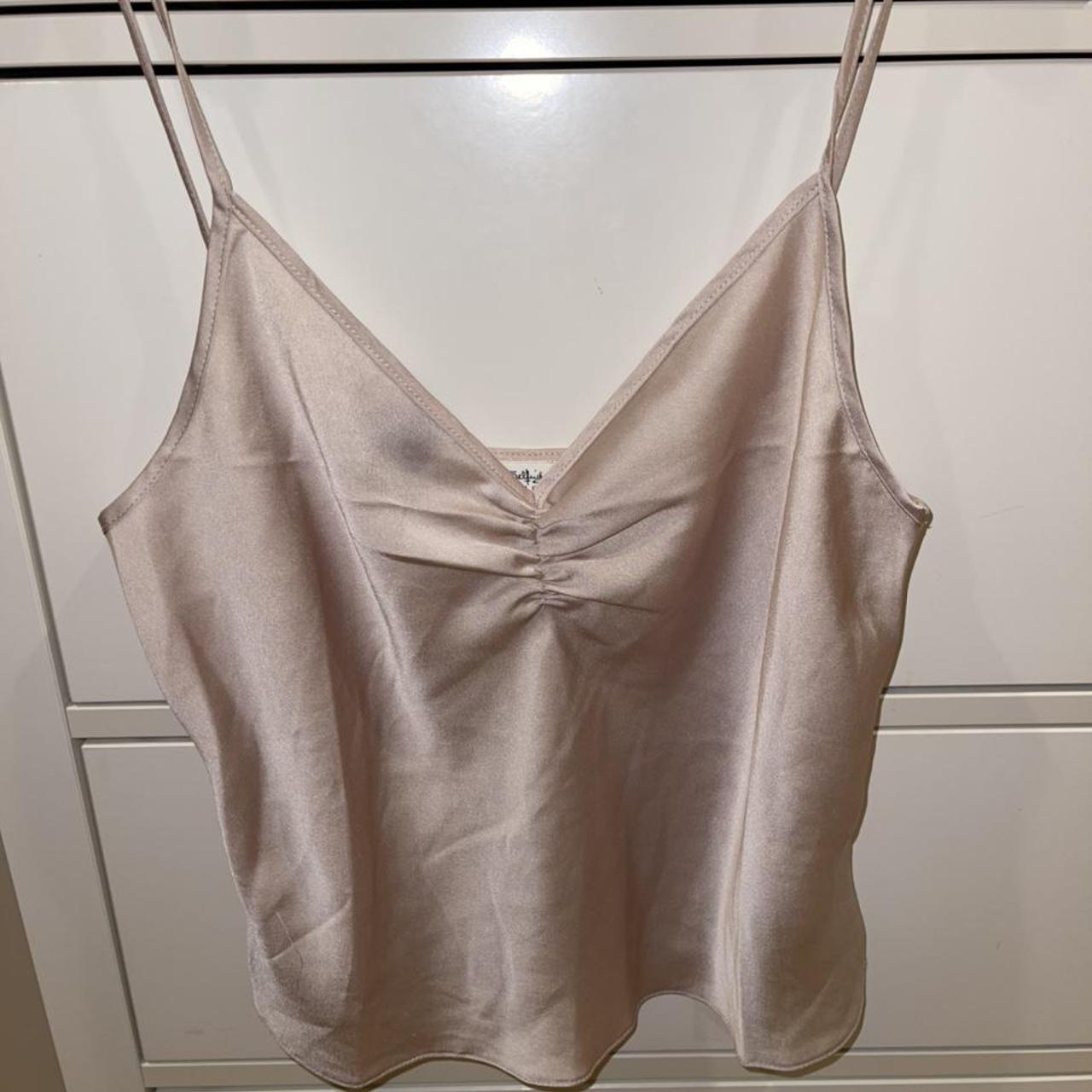 Cute light pink satin tank top Great quality Only... - Depop
