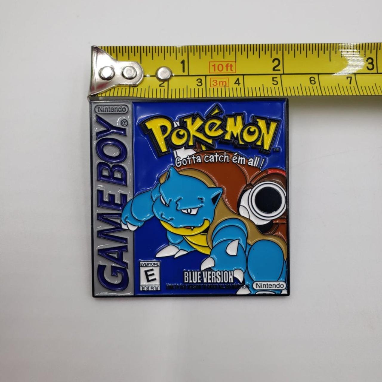 Pokemon Blue Gameboy Cover Art Large Custom Pin... - Depop