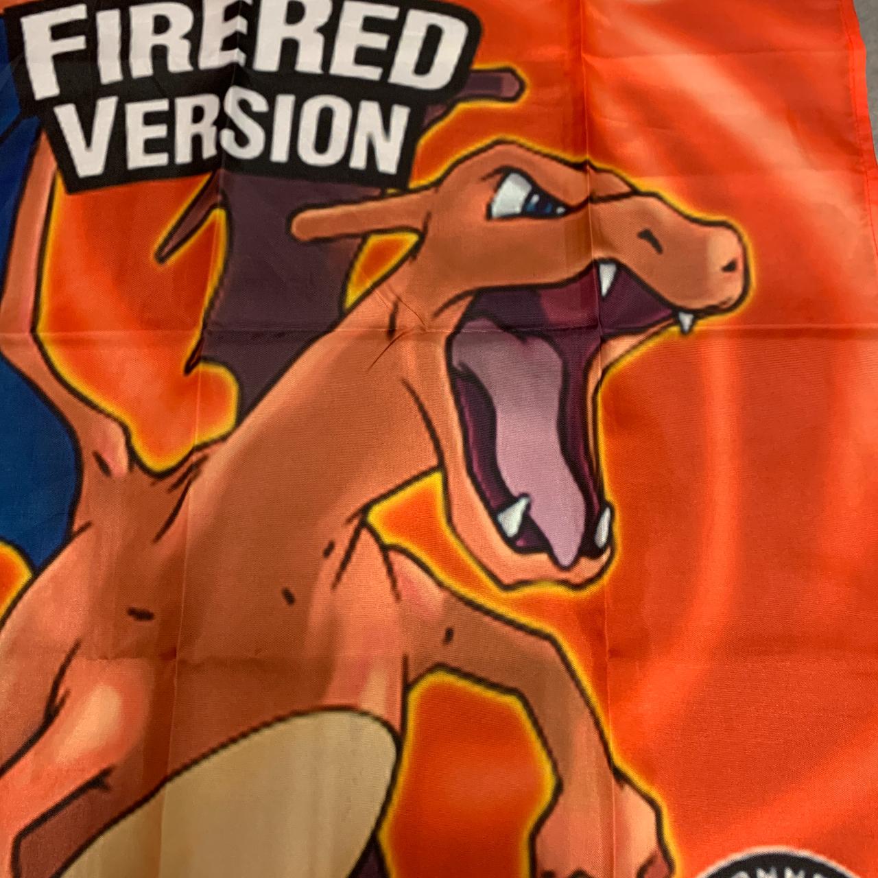 Pokemon Fire Red Version Custom Wall Flag Banner... - Depop