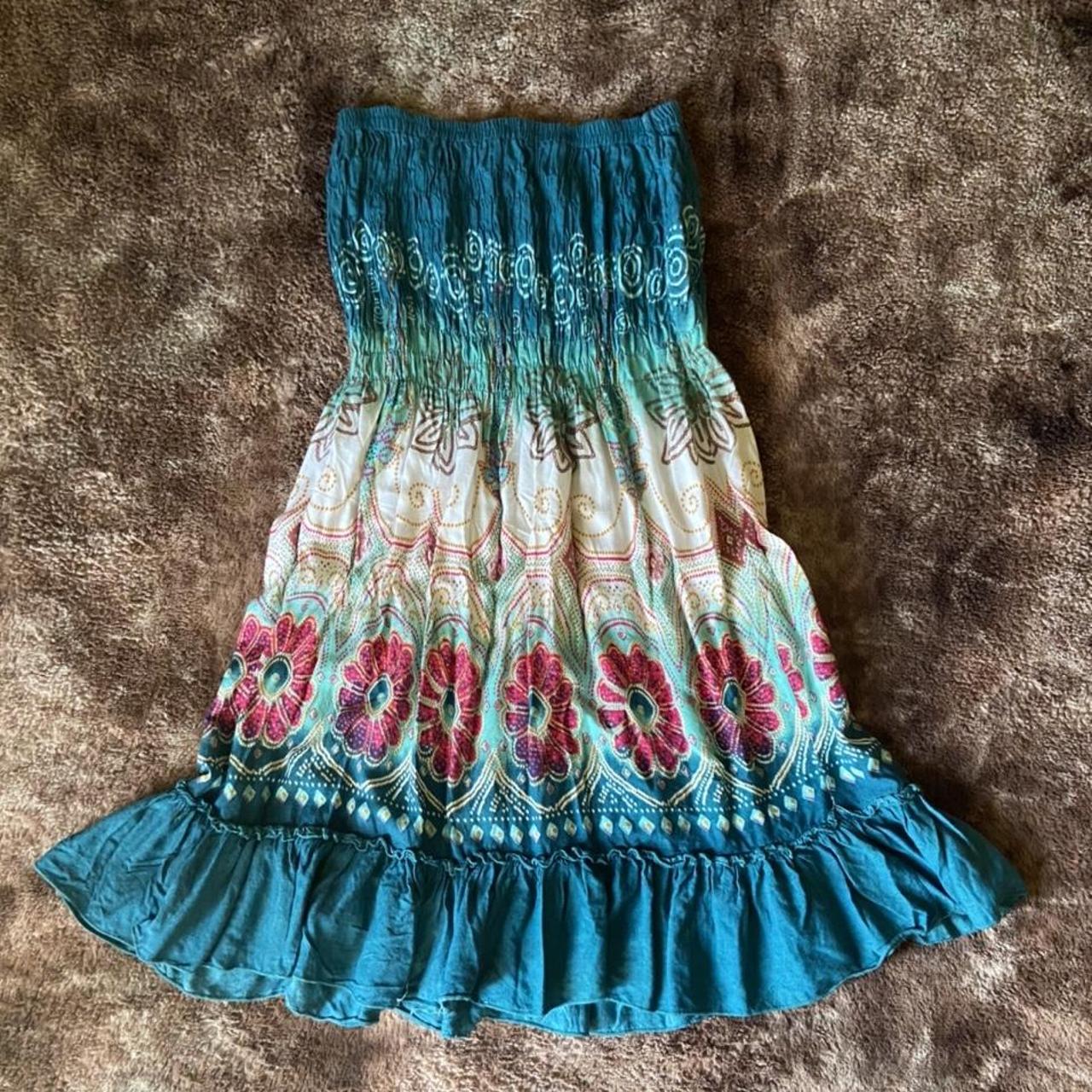 Strapless Bohemian Sun Dress. Can also be worn as a... - Depop