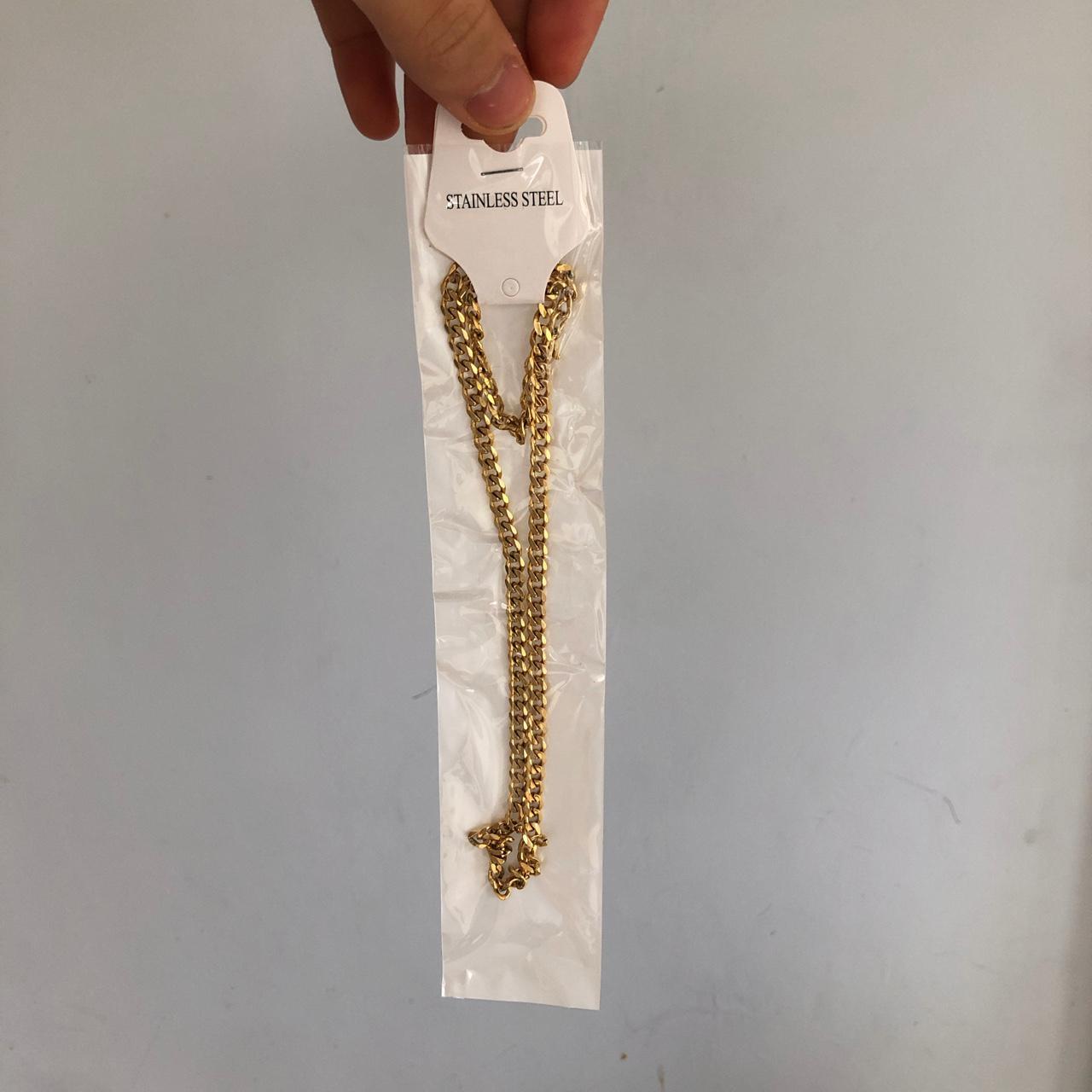 Cuban Chain, 20 inch, 5mm wide, 18k gold plated, 925... - Depop