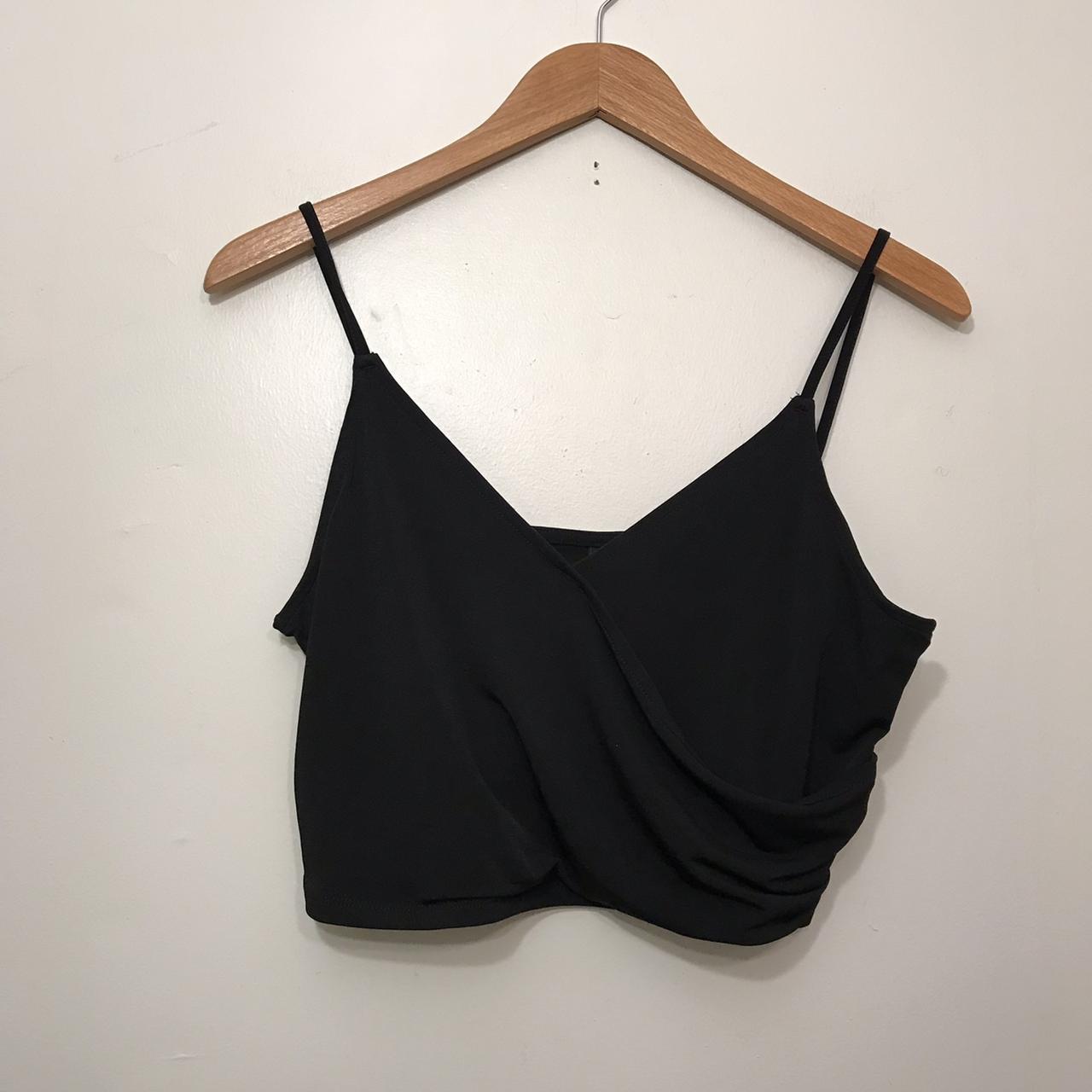 Cropped spaghetti strapped black tank top. Matches... - Depop