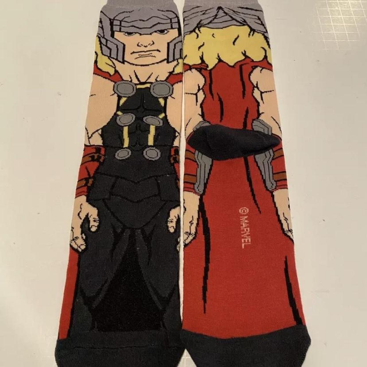 New Thor Marvel Crew Socks Cotton/Poly/Spandex... - Depop