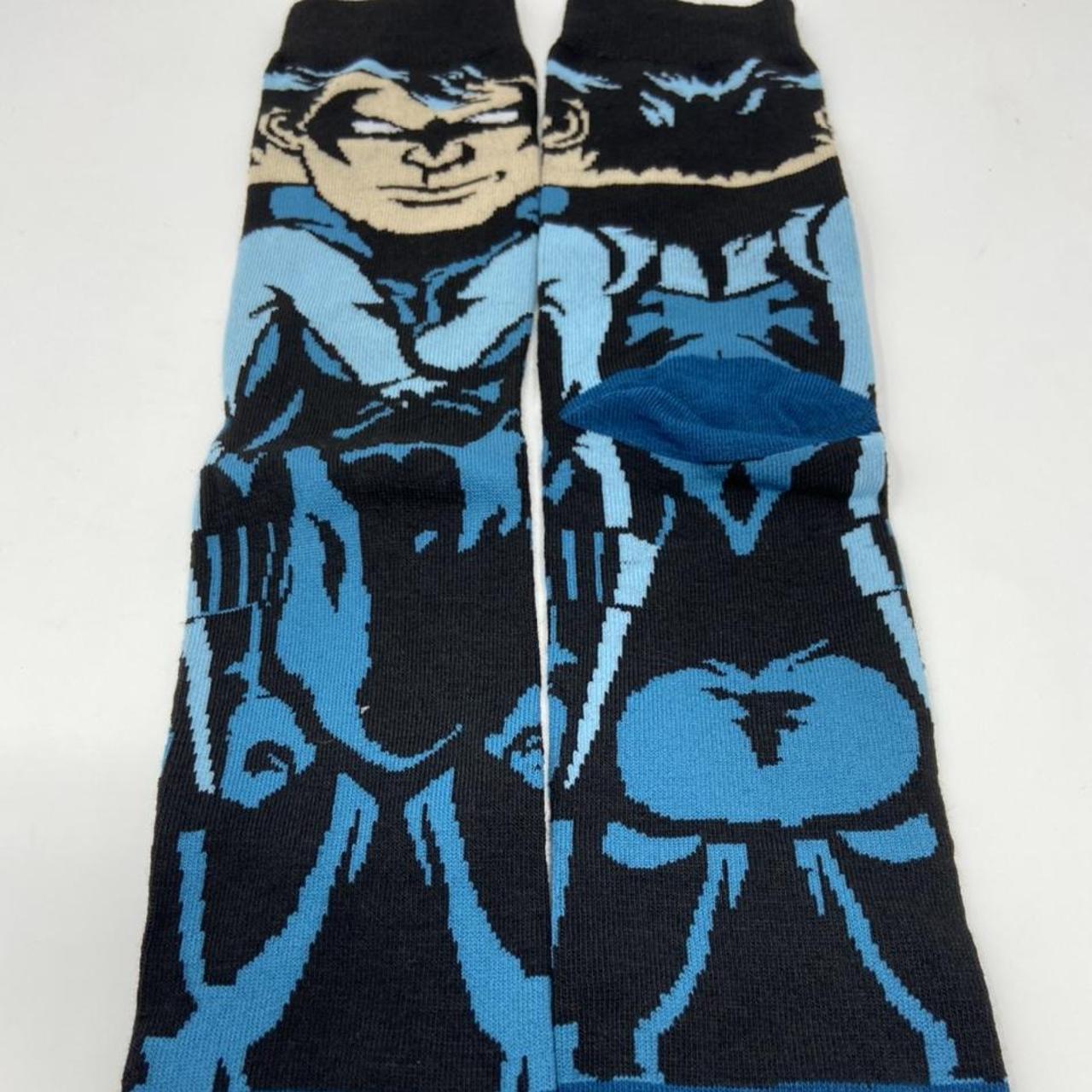 New Nightwing DC Crew Socks Cotton/Poly/Spandex... - Depop
