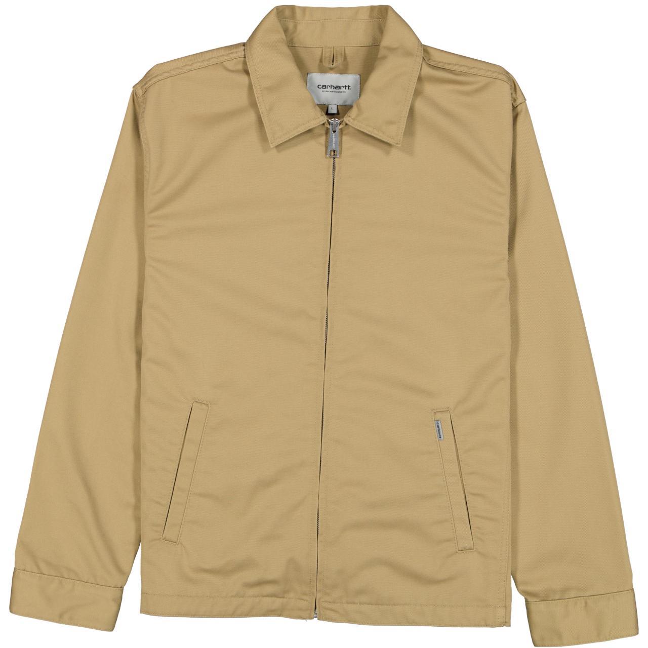 Carhartt WIP Men's Tan and Cream Jacket | Depop