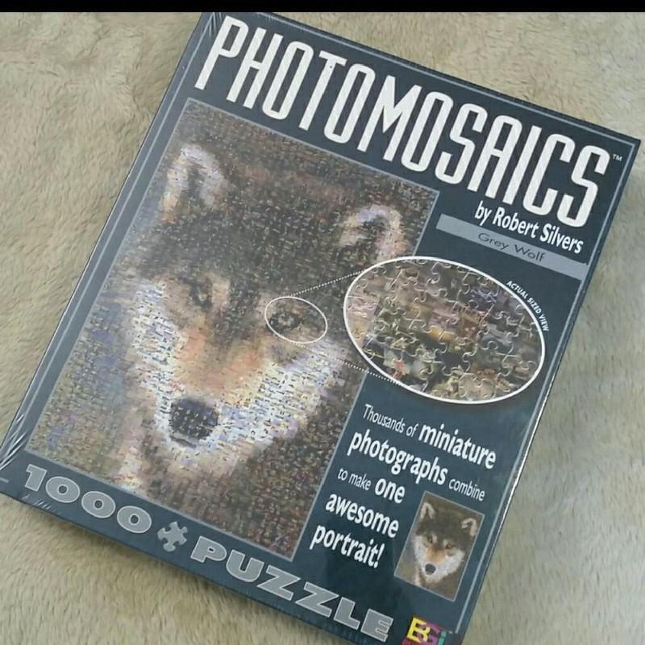 Collectible Grey Wolf Photomosaics puzzle by digital... - Depop