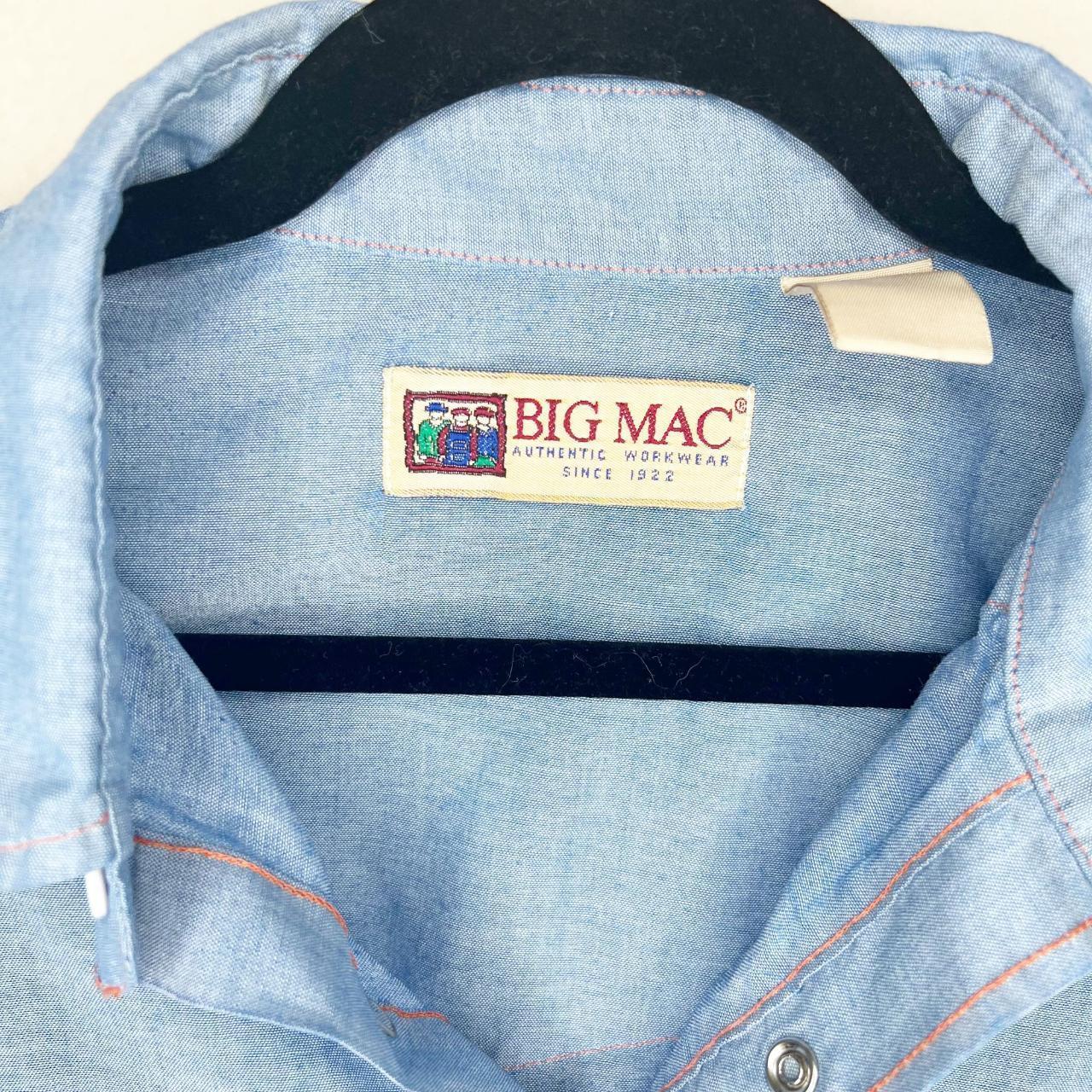 Vintage 90s Big Mac Women's Blue Oversized... - Depop