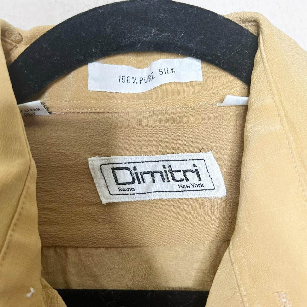 Dimitri Vintage 80s Women's Tan 100% Silk Long... - Depop