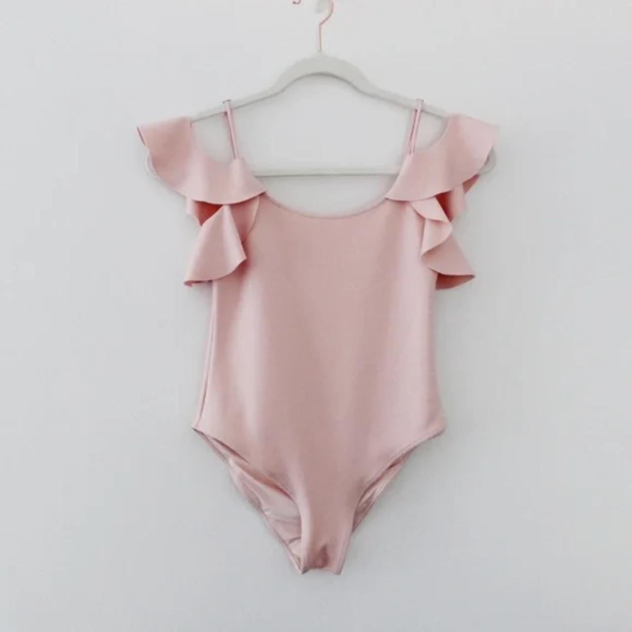 LPA / Revolve Cold Shoulder Ruffle Bodysuit 182 in... - Depop