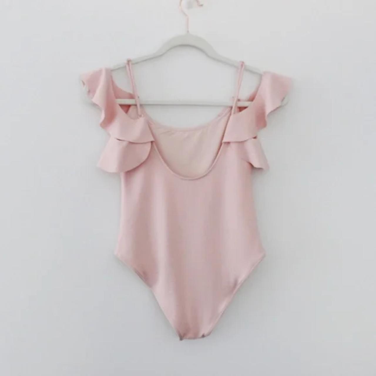 LPA / Revolve Cold Shoulder Ruffle Bodysuit 182 in... - Depop