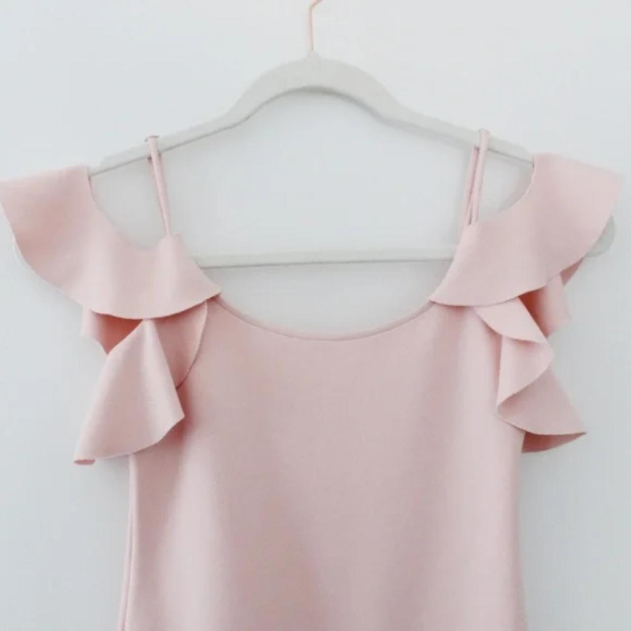 LPA / Revolve Cold Shoulder Ruffle Bodysuit 182 in... - Depop